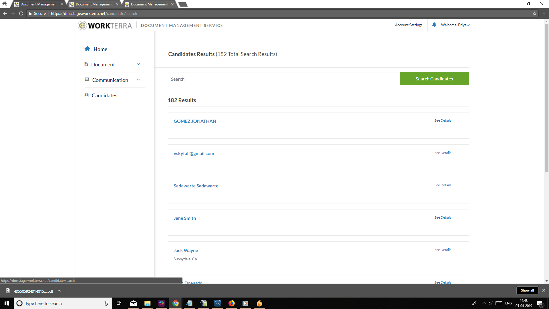 Dms 1054 Candidate Default Filters In Different Language Even